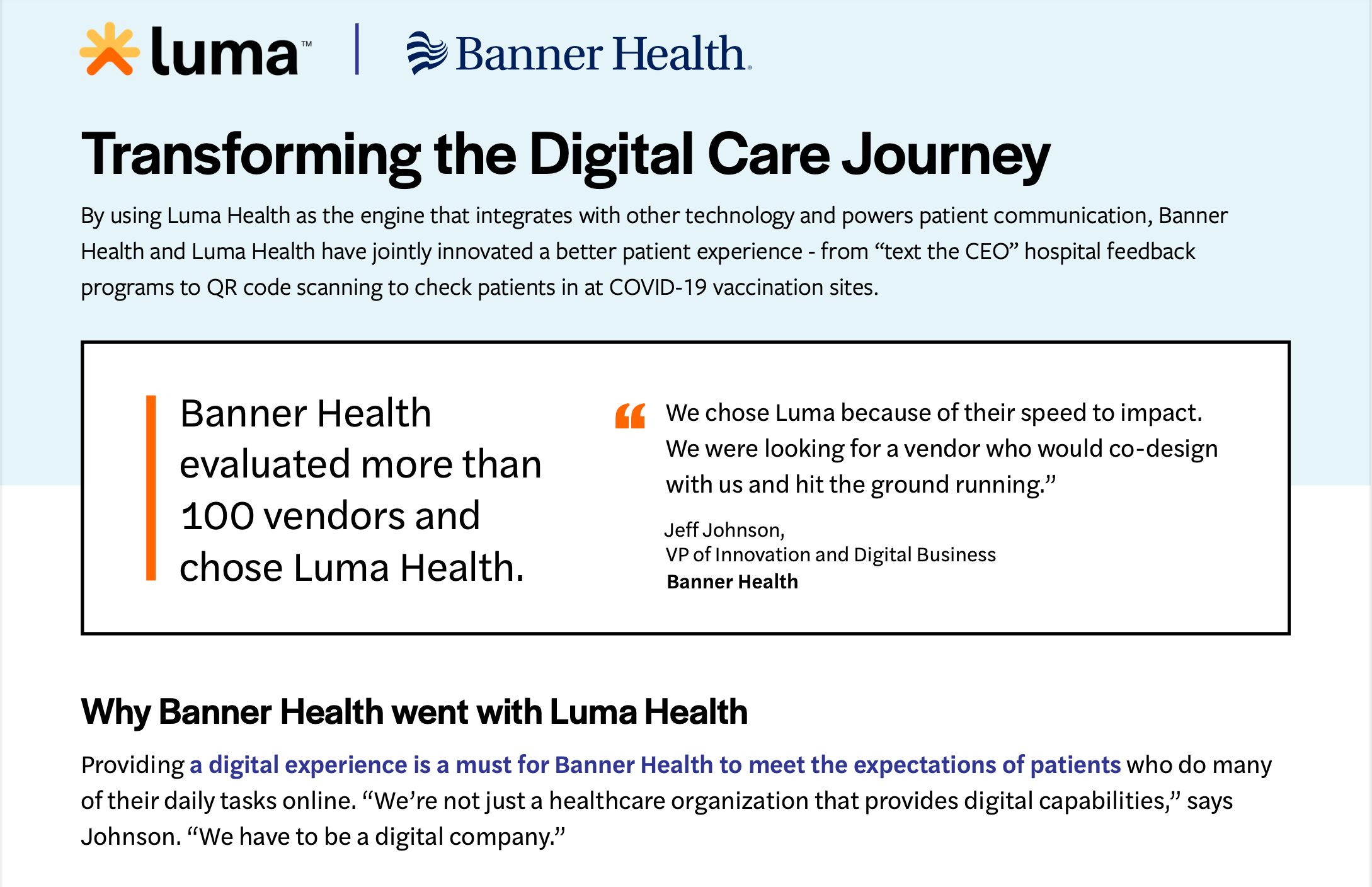 Banner Health - Luma Health